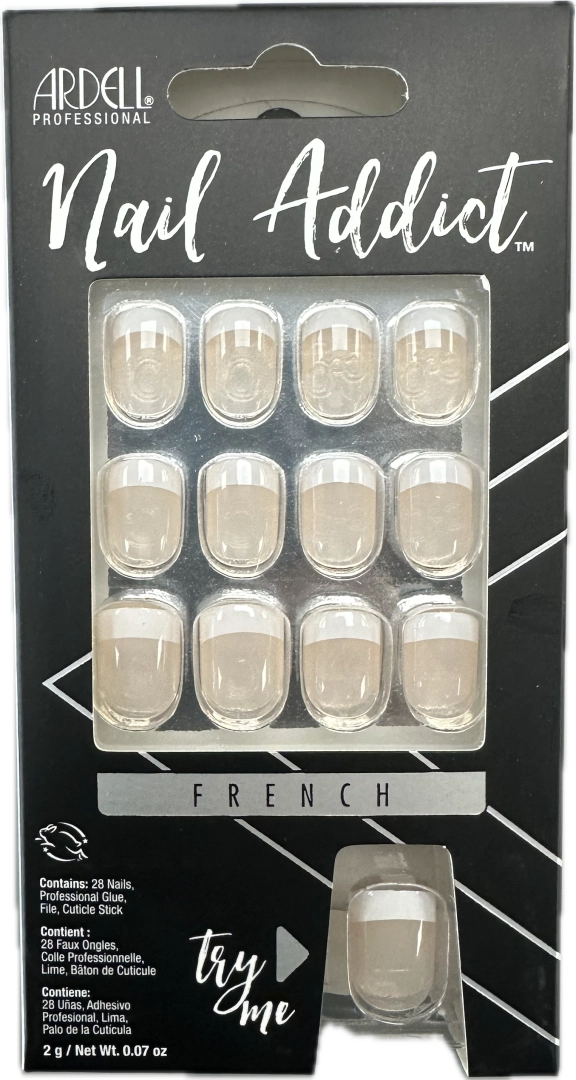 Ardell Nail Addict Artificial Nail Set Classic French Tip – Danbury Beauty